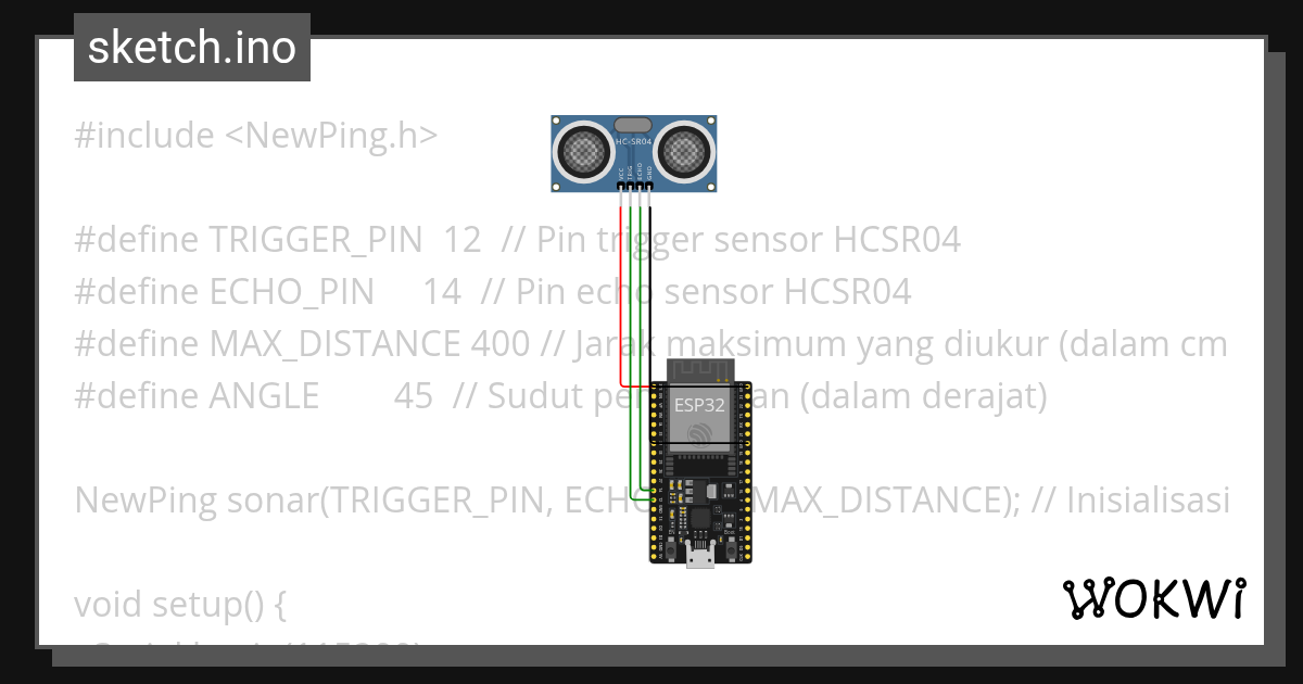 45° Pinholes Detection by Nugroho - Wokwi ESP32, STM32, Arduino Simulator