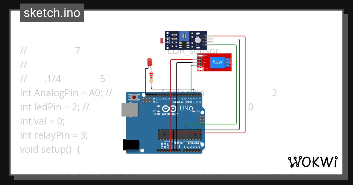 ใบงานที่ 7 การประยุกต์ใช้ Ldrsensor ควบคุมไฟ Copy Wokwi Esp32 Stm32 Arduino Simulator 3353