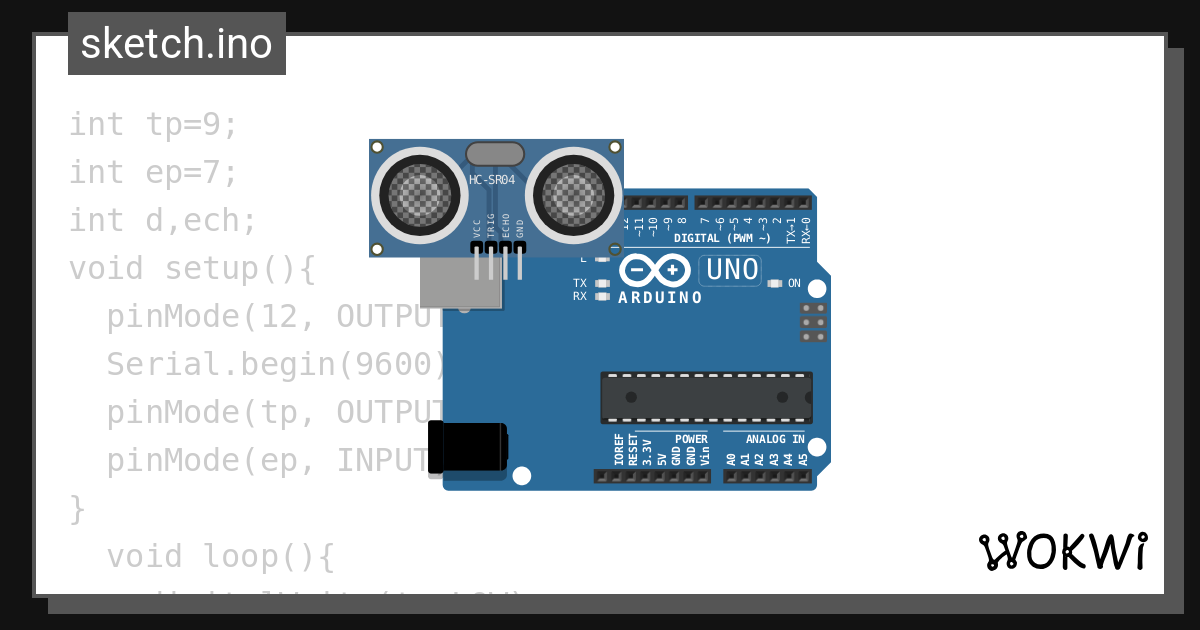 Ultasonic Wokwi Esp32 Stm32 Arduino Simulator