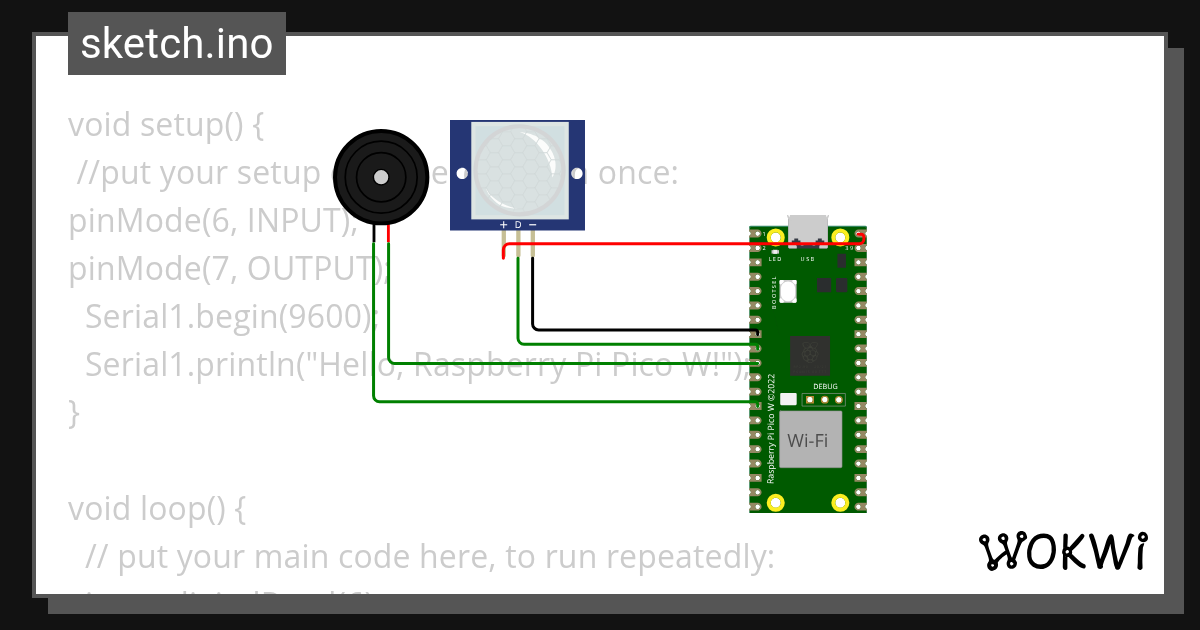 PIR - Wokwi ESP32, STM32, Arduino Simulator