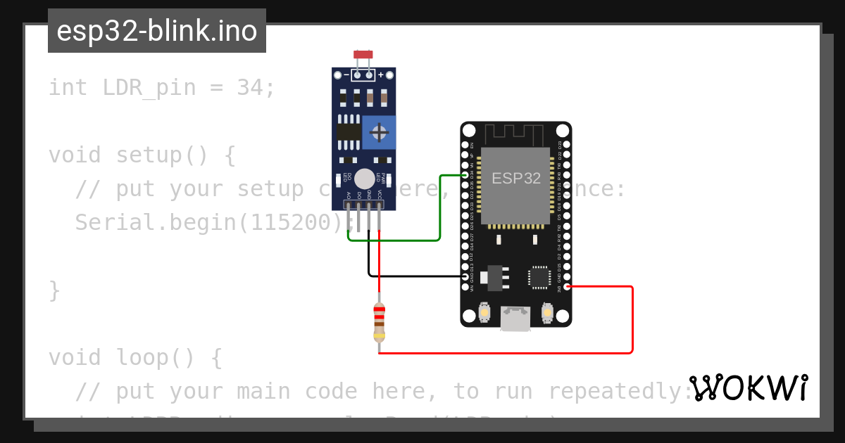 Ldr Wokwi Esp32 Stm32 Arduino Simulator 9368