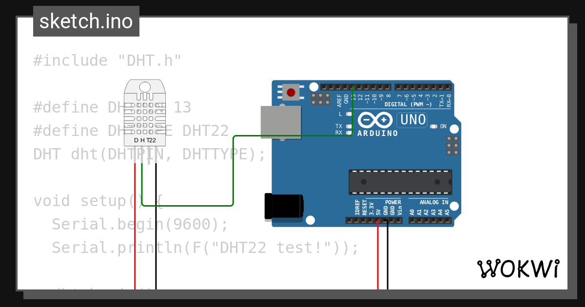 Temparature And Humidity Sensor Copy Wokwi Esp32 Stm32 Arduino Simulator 