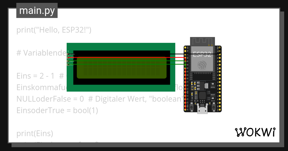 Hello ESP - Wokwi ESP32, STM32, Arduino Simulator