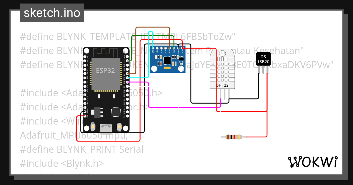 Sensor Pemantau Kesehatan Copy - Wokwi ESP32, STM32, Arduino Simulator