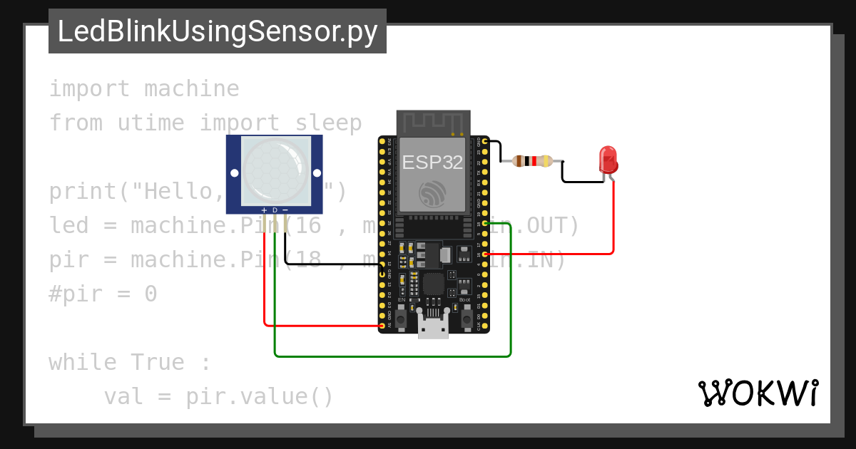 Led Blink Using Sensor Wokwi Esp32 Stm32 Arduino Simulator 4619