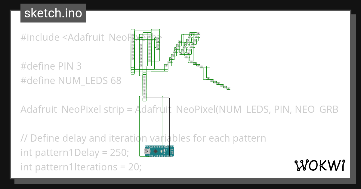 Lights 3 - Wokwi ESP32, STM32, Arduino Simulator