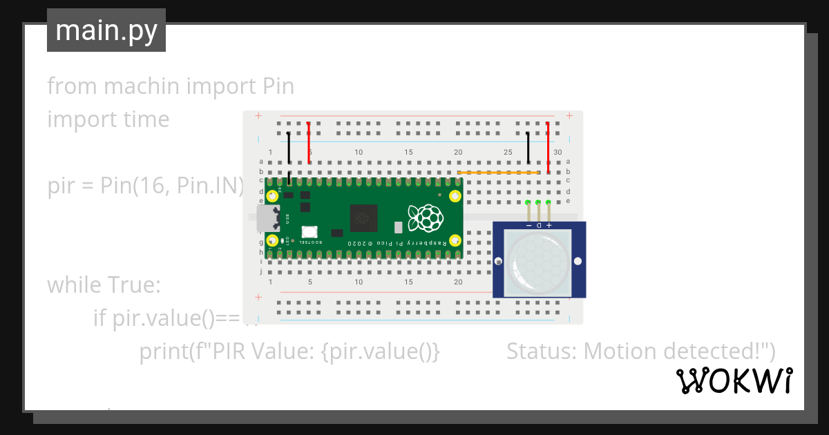 Pir - Wokwi ESP32, STM32, Arduino Simulator