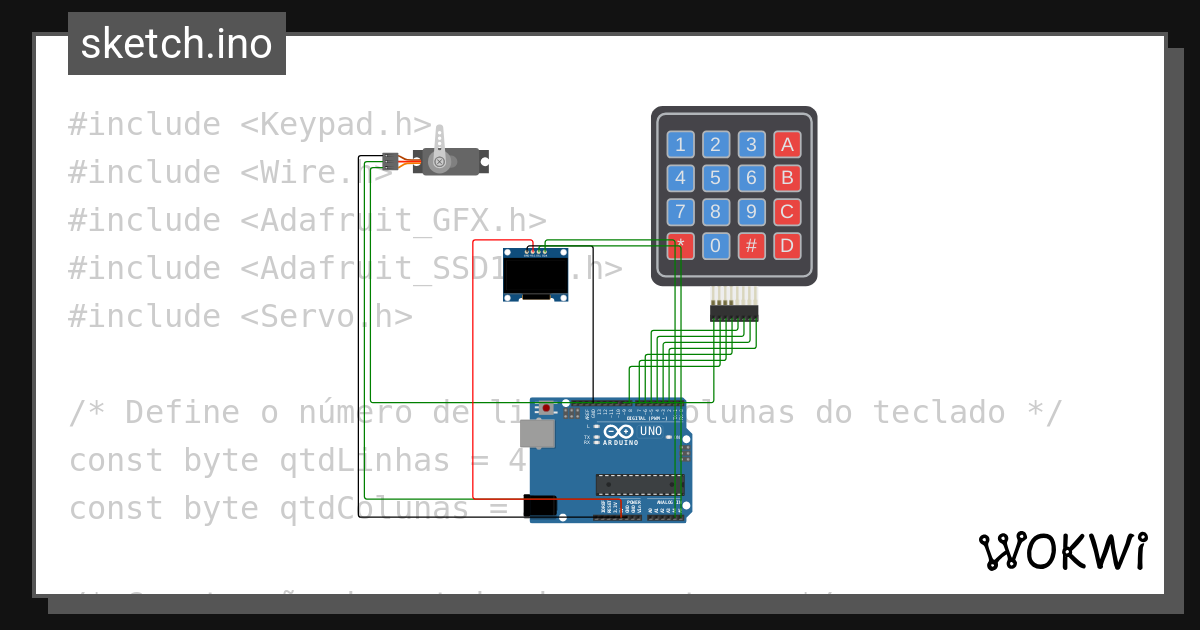 Fechadura Wokwi Esp32 Stm32 Arduino Simulator 4513