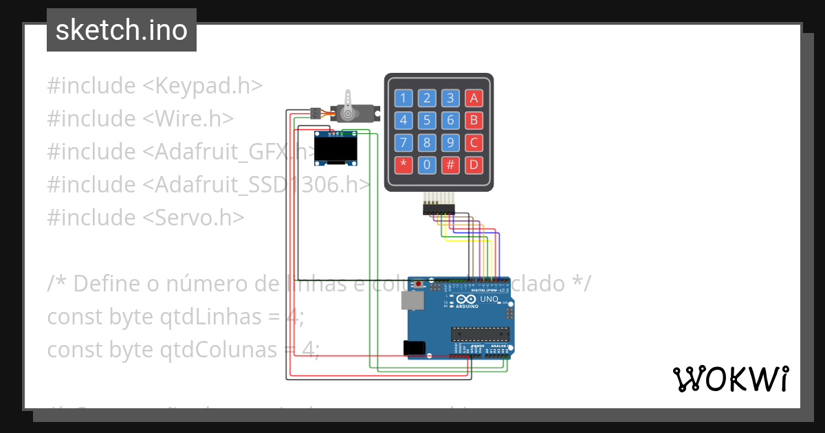 Fechadura Eletrônica - Wokwi ESP32, STM32, Arduino Simulator