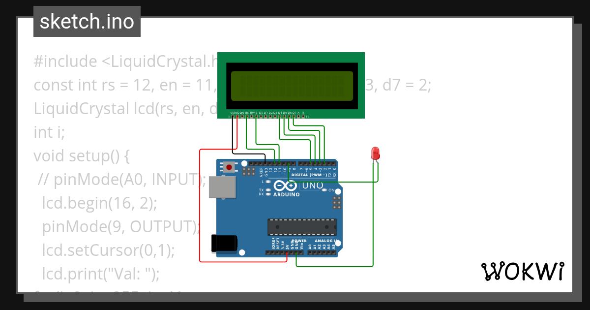 Lcd print auto Copy - Wokwi ESP32, STM32, Arduino Simulator