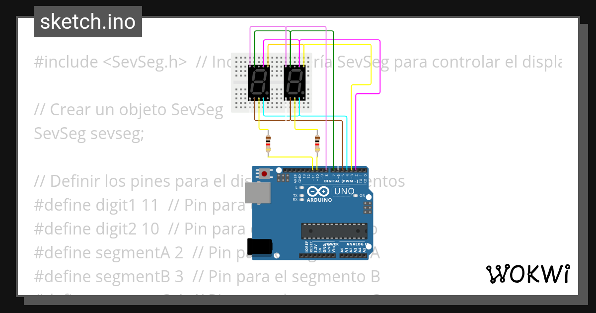 RELOJ SIN DELAY JSP 7 - Wokwi ESP32, STM32, Arduino Simulator