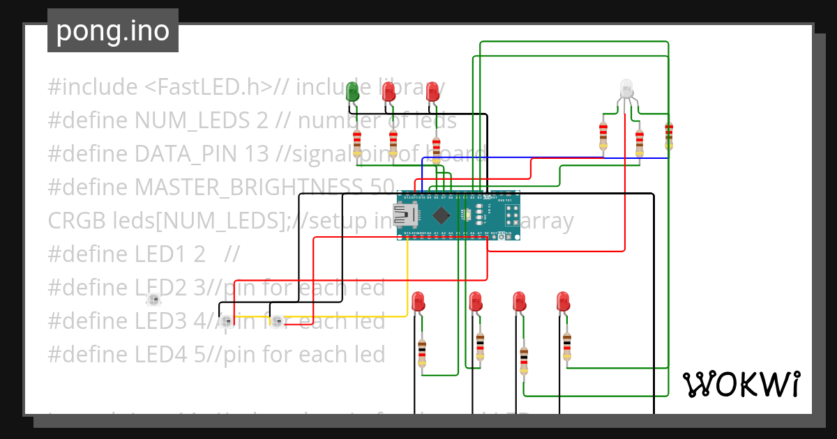 periscope.ino mit 6 LED TEST 3 - Wokwi ESP32, STM32, Arduino Simulator