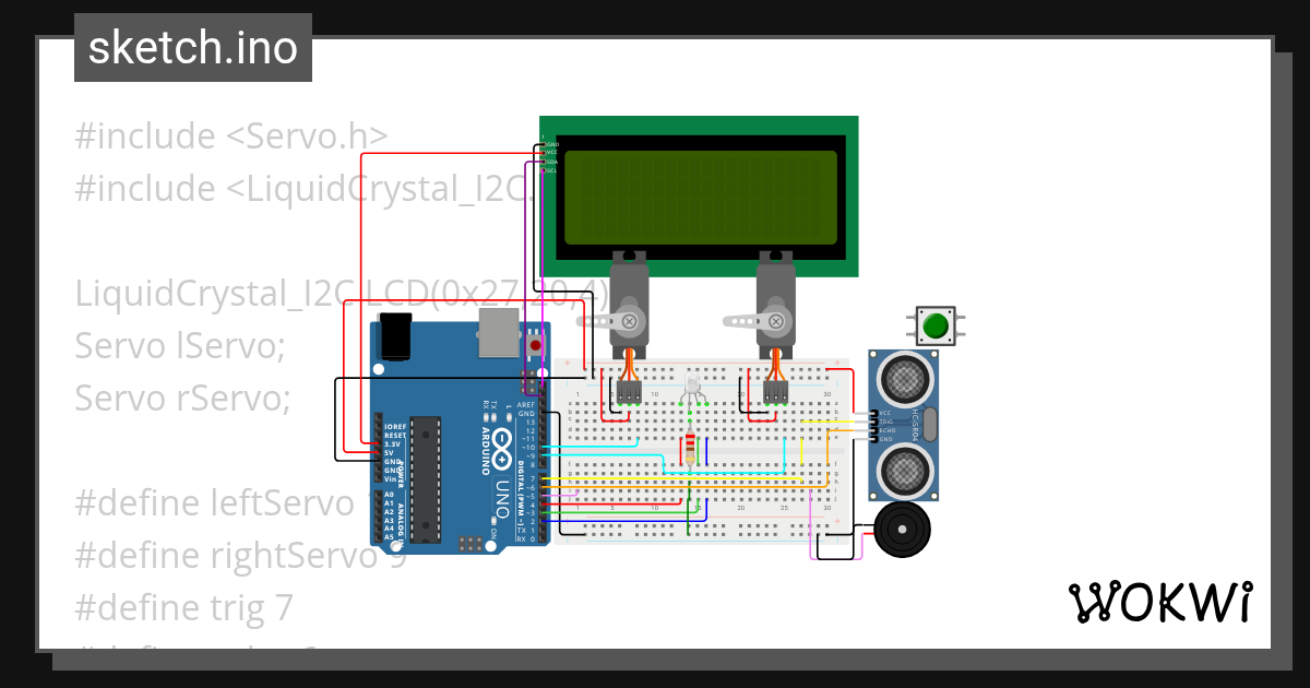 Auto matic door - Wokwi ESP32, STM32, Arduino Simulator