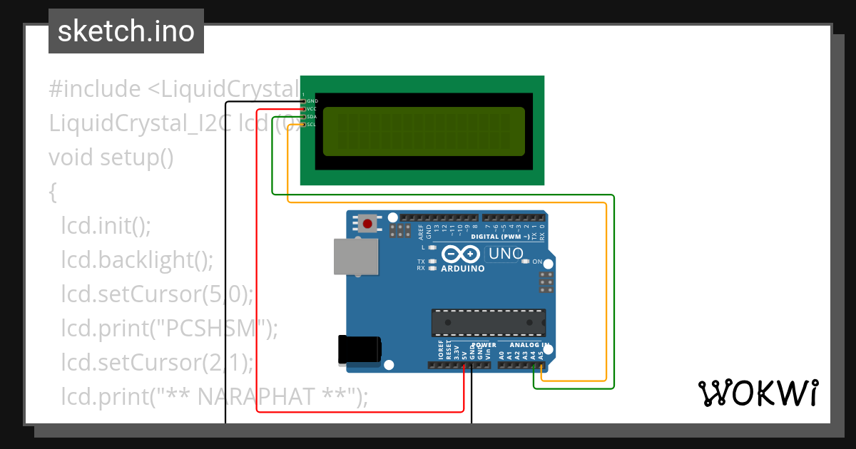 LCD_2-16 - Wokwi ESP32, STM32, Arduino Simulator