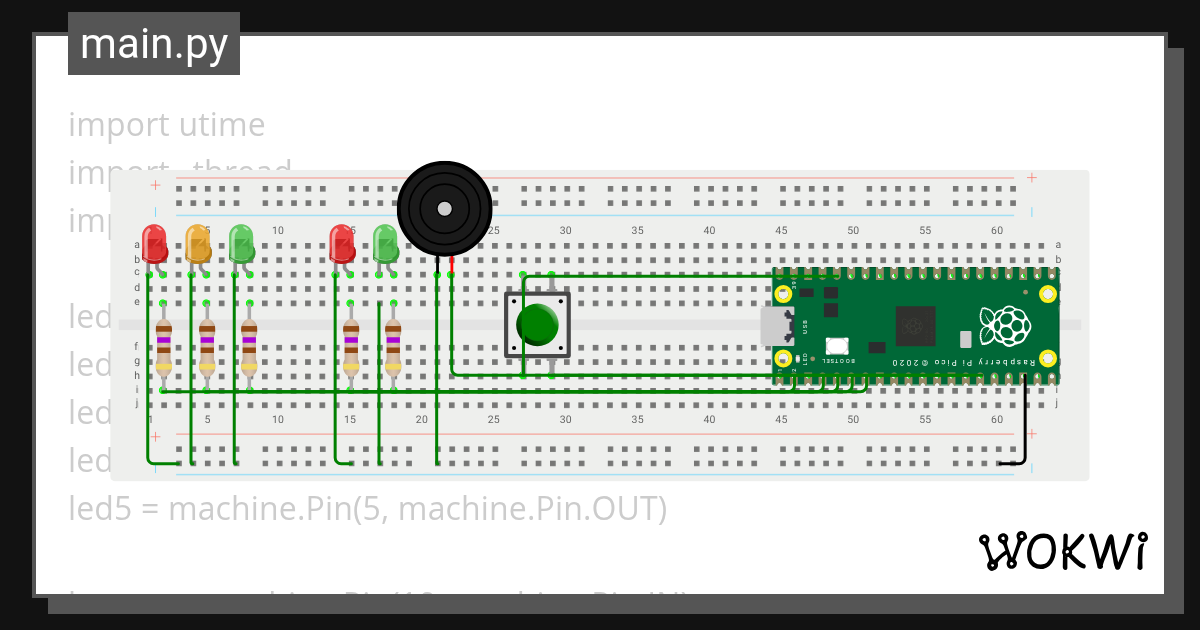 Semafor Wokwi Esp32 Stm32 Arduino Simulator 
