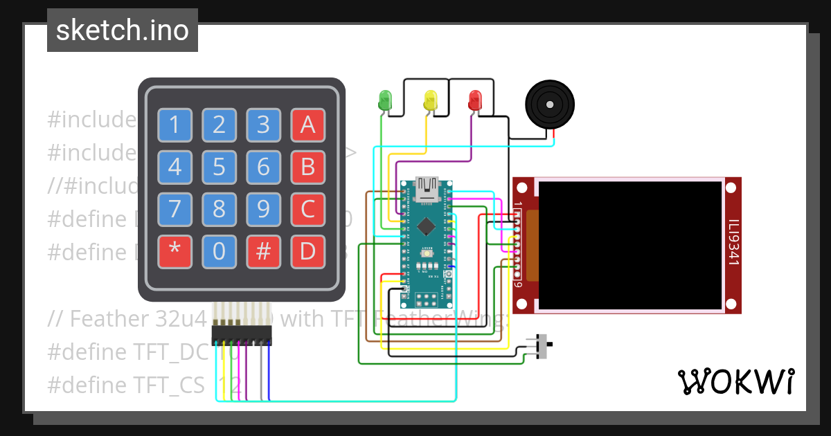 Forno-Micro ILI9341 - Wokwi ESP32, STM32, Arduino Simulator