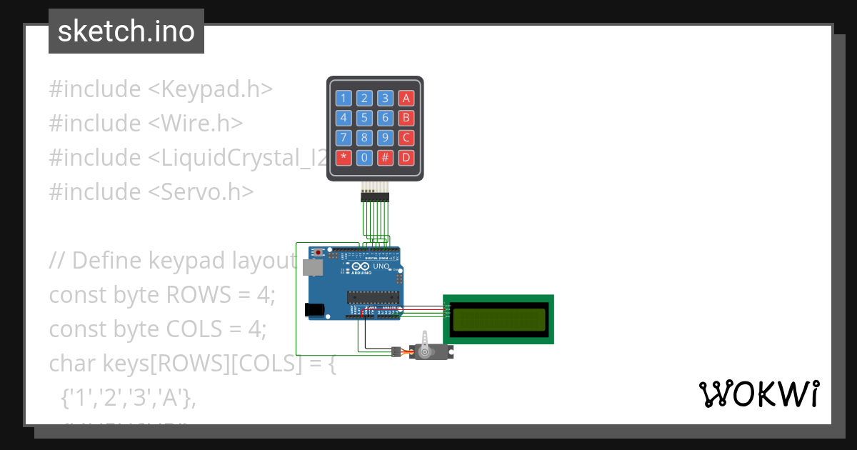 Electronic safe - Wokwi ESP32, STM32, Arduino Simulator