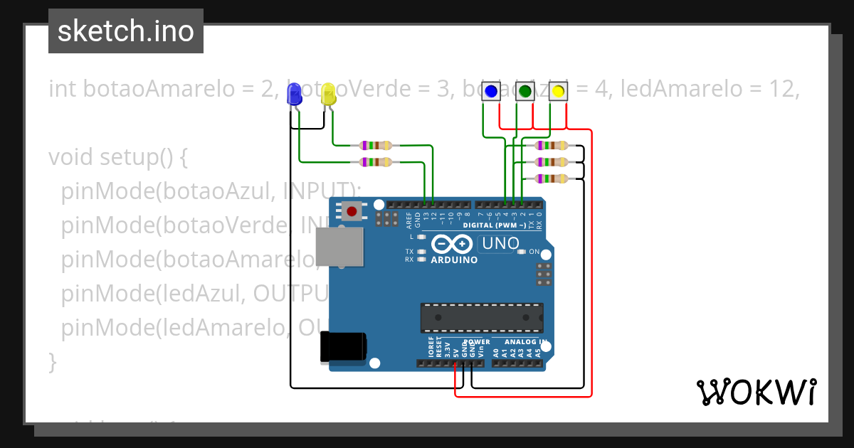 Passa-Repassa 2 - Wokwi ESP32, STM32, Arduino Simulator