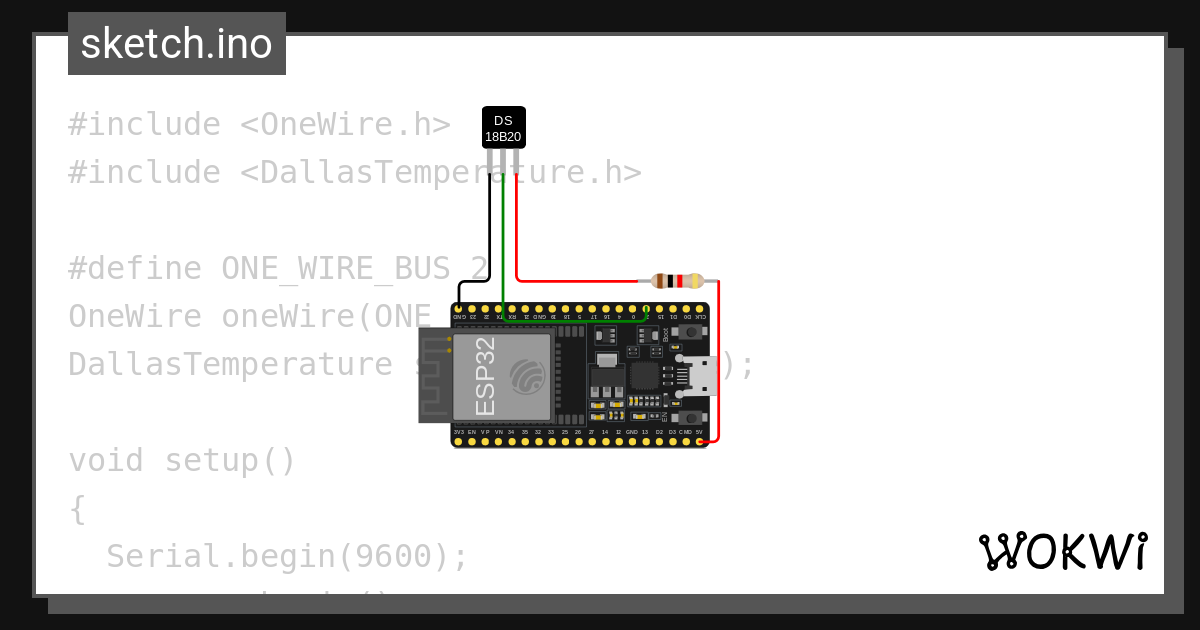Temperaturemoniteringusingesp32 Wokwi Esp32 Stm32 Arduino Simulator