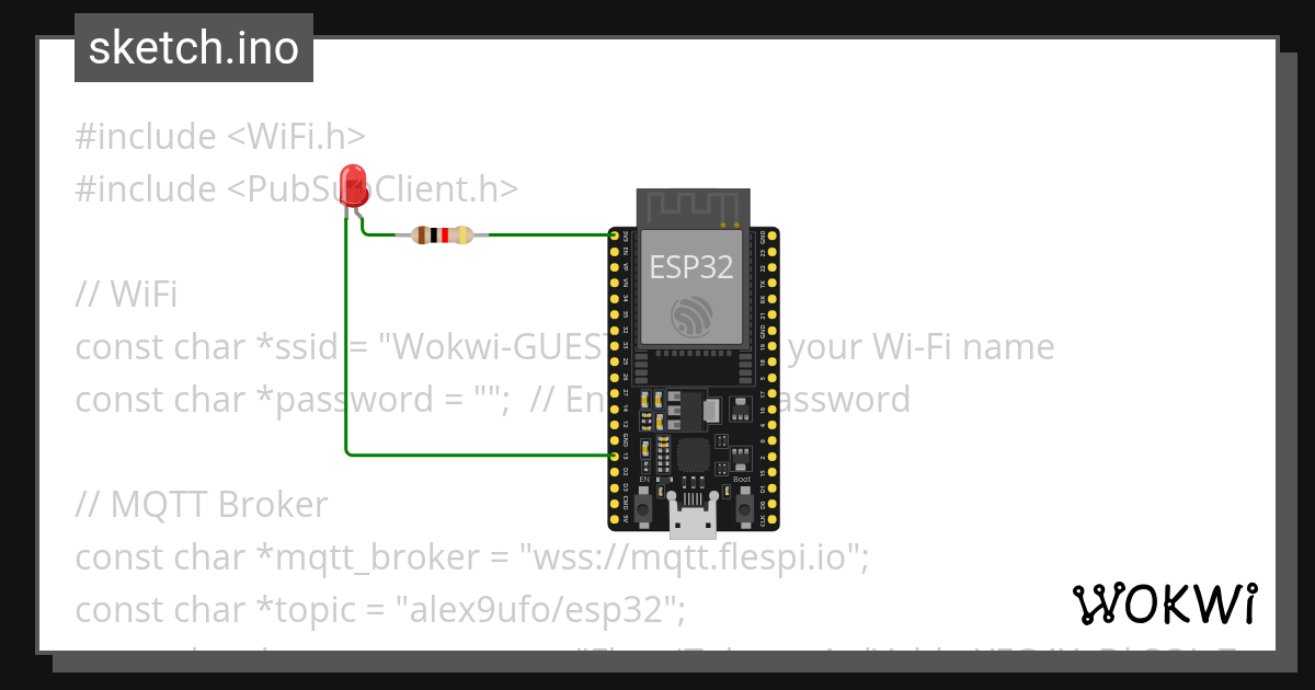 2024_flesPi - Wokwi ESP32, STM32, Arduino Simulator