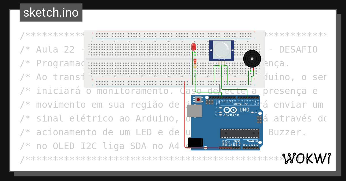 Sensor De Movimento Wokwi Esp32 Stm32 Arduino Simulator 4075
