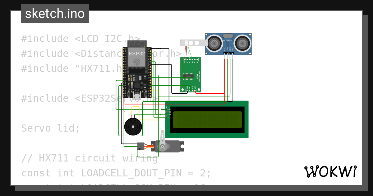 Ecobin Monitor Wokwi Esp32 Stm32 Arduino Simulator 1313