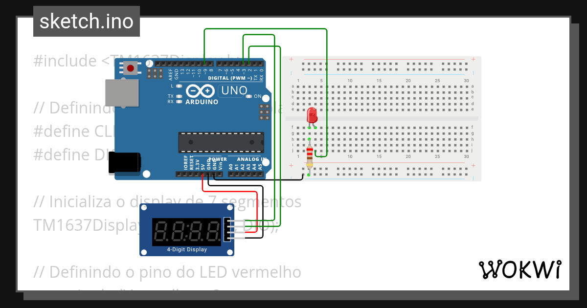 relogio liga led - Wokwi ESP32, STM32, Arduino Simulator