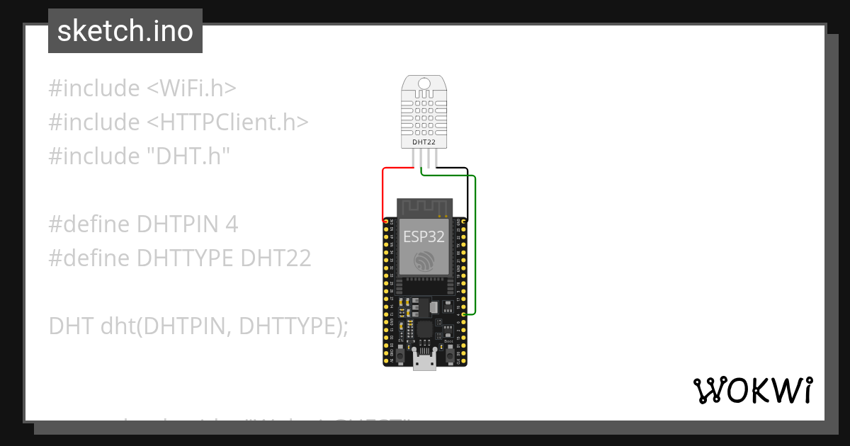temp and humi - Wokwi ESP32, STM32, Arduino Simulator
