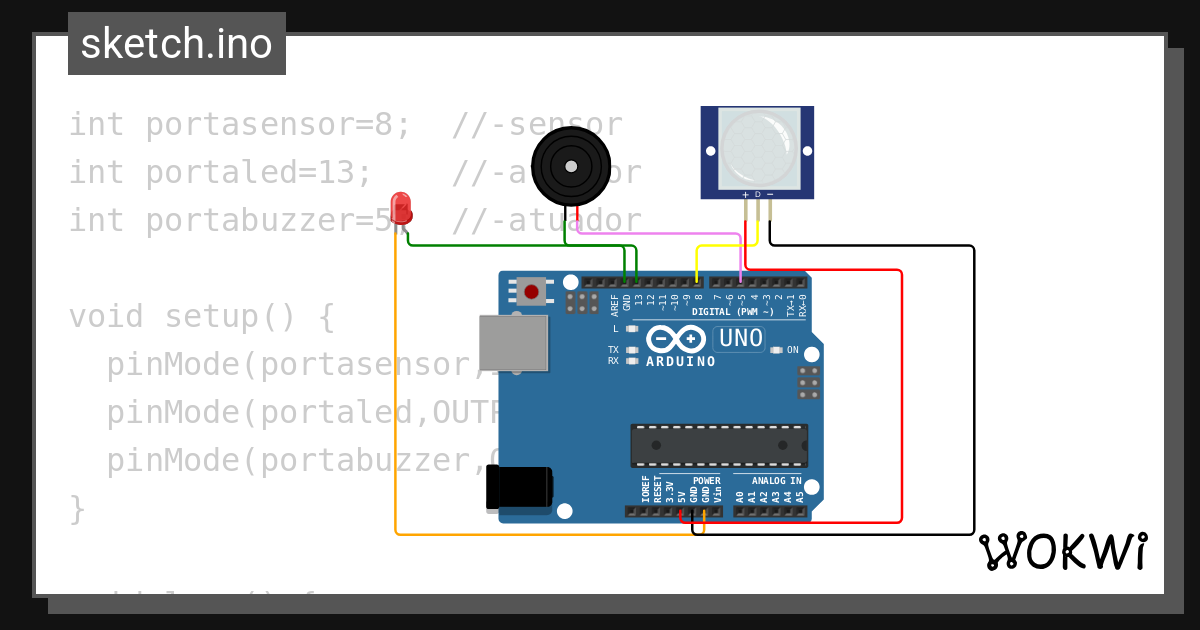 Sensor Pir Wokwi Esp32 Stm32 Arduino Simulator 6444