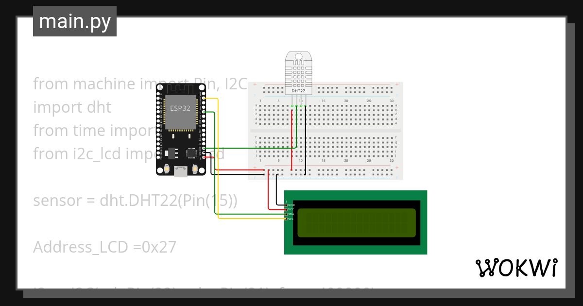 Ejemplo_LCD_DHT_Prof - Wokwi ESP32, STM32, Arduino Simulator