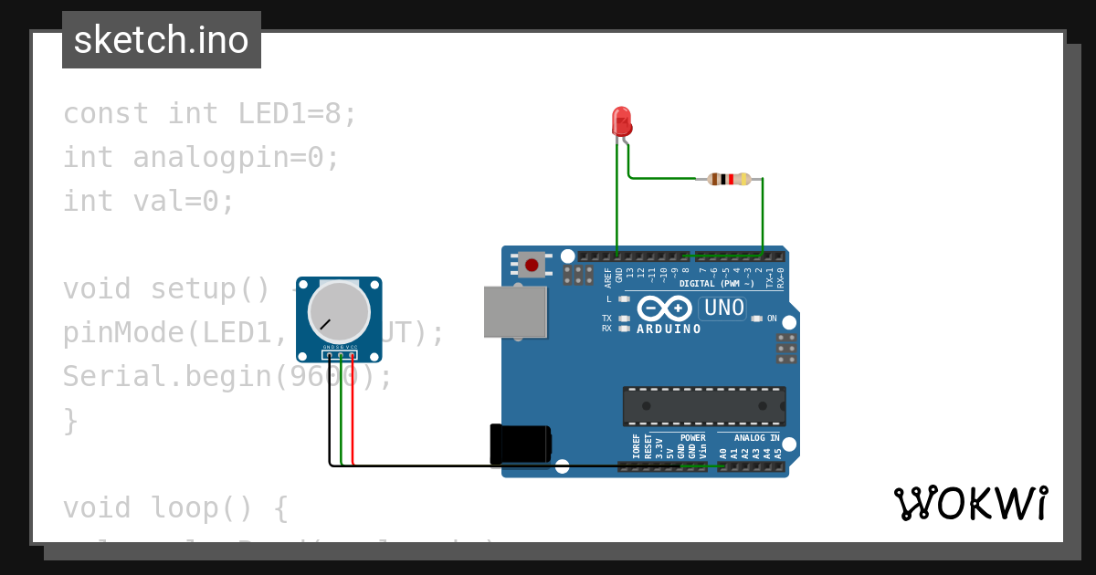 Potentiometer Wokwi Esp32 Stm32 Arduino Simulator 8016