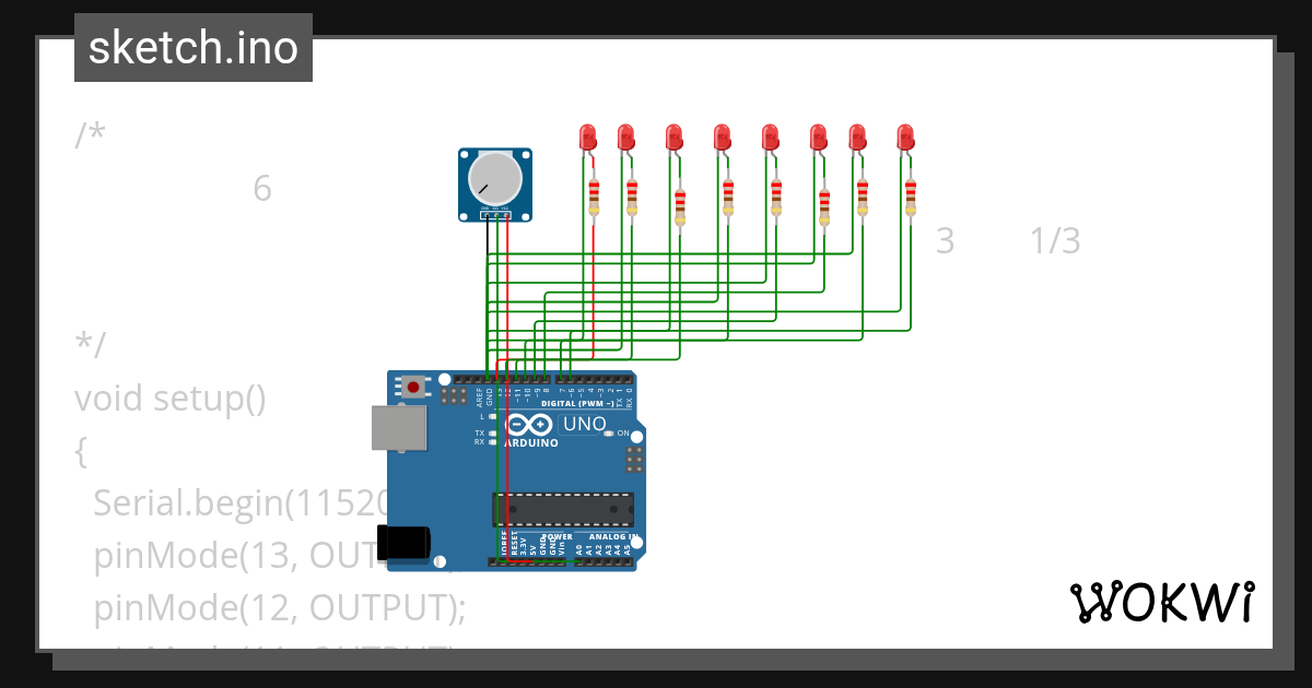 ใบงานที่6 เรื่องเเอนะล็อกอินพุต Wokwi Esp32 Stm32 Arduino Simulator 4360