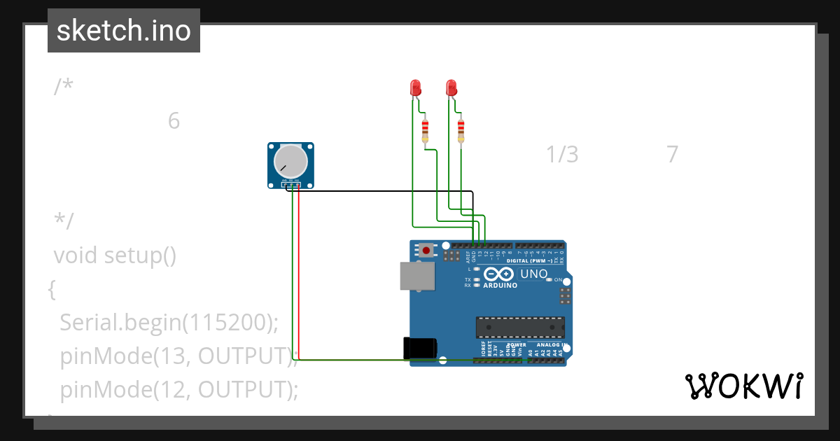 ใบงานที่6 เรื่อง แอนะล๊อกพุท Wokwi Esp32 Stm32 Arduino Simulator 9168