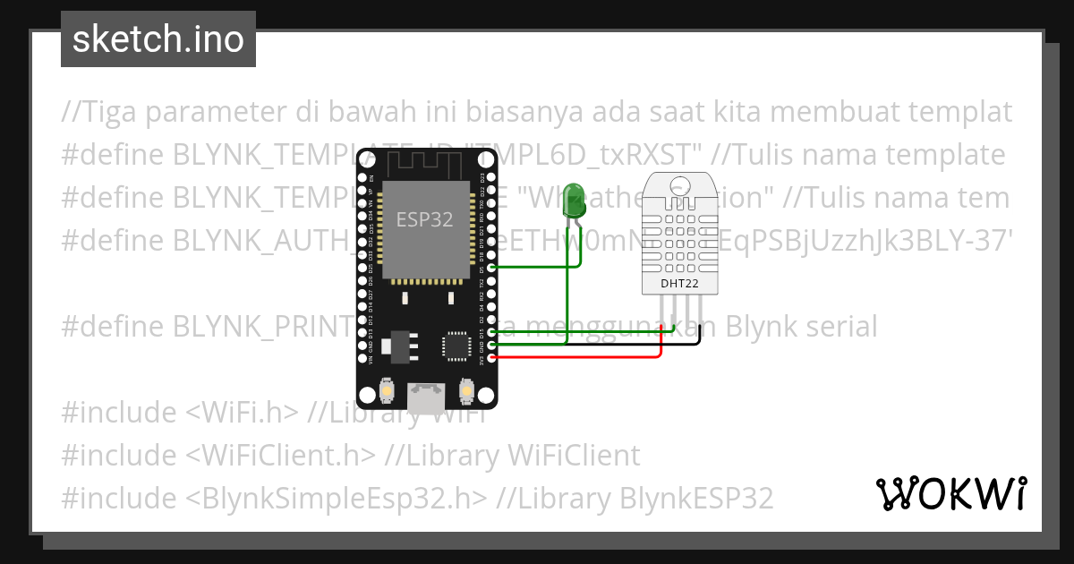 ESP32 Latihan - Wokwi ESP32, STM32, Arduino Simulator