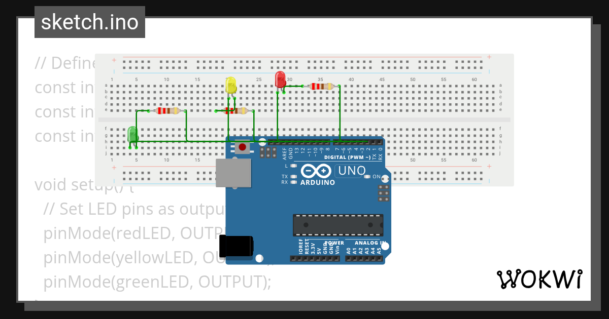 Trafic Light Wokwi Esp32 Stm32 Arduino Simulator