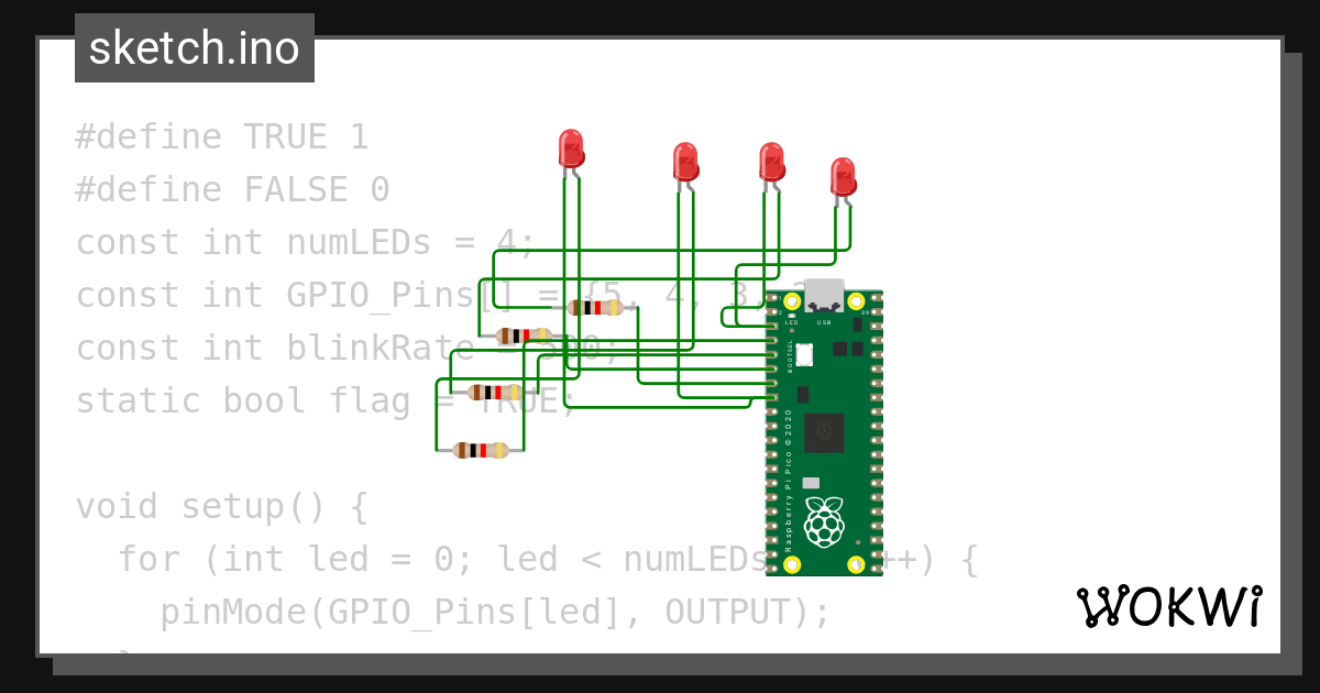 Leds Using C2 Wokwi Esp32 Stm32 Arduino Simulator
