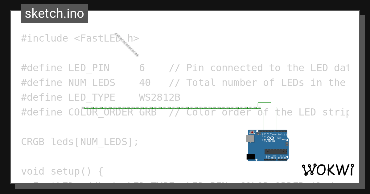 Led Strip Wokwi Esp32 Stm32 Arduino Simulator