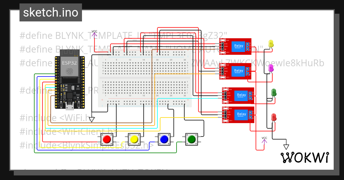 HOME AUTOMATION - Wokwi ESP32, STM32, Arduino Simulator