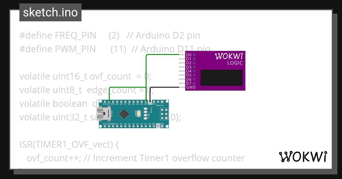Period and Freq Measurement - Wokwi ESP32, STM32, Arduino Simulator