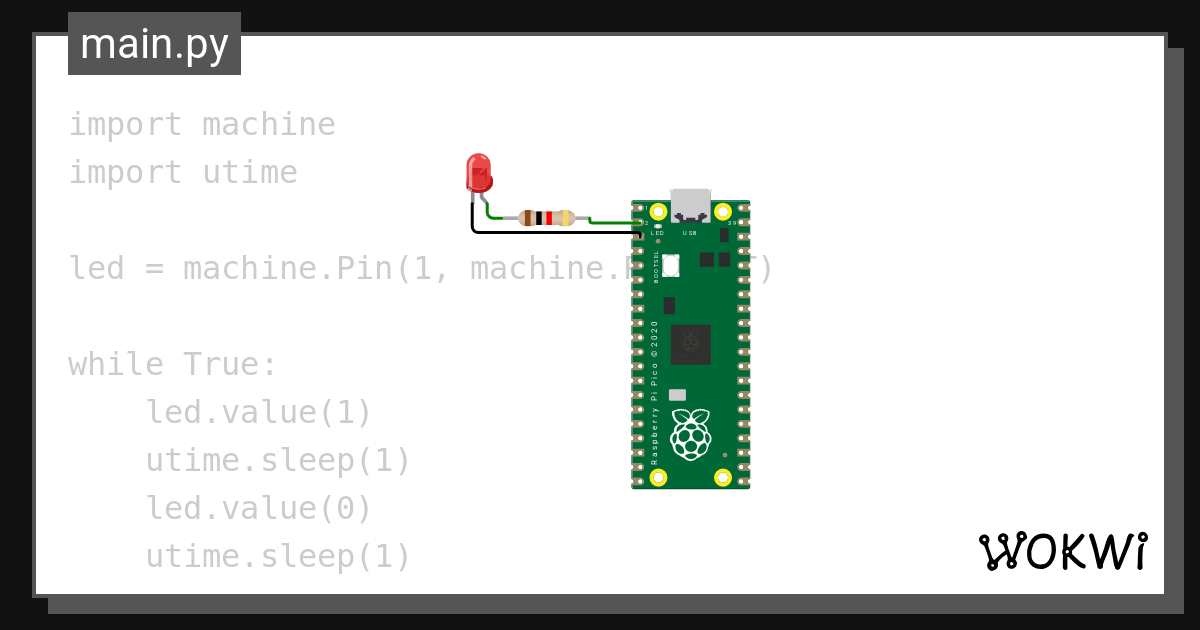 Parpadeo Pi Pico Microphyton Wokwi Esp32 Stm32 Arduino Simulator 6902