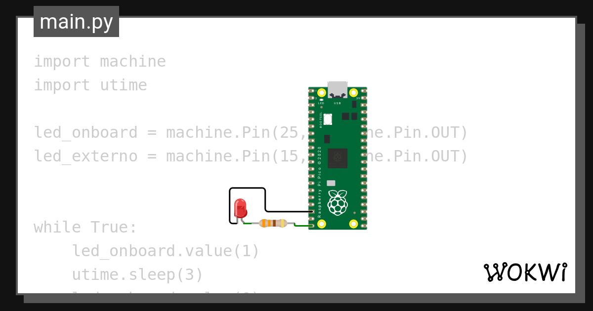 Alternado De Led Interno Y Externo Wokwi Esp32 Stm32 Arduino Simulator 7242