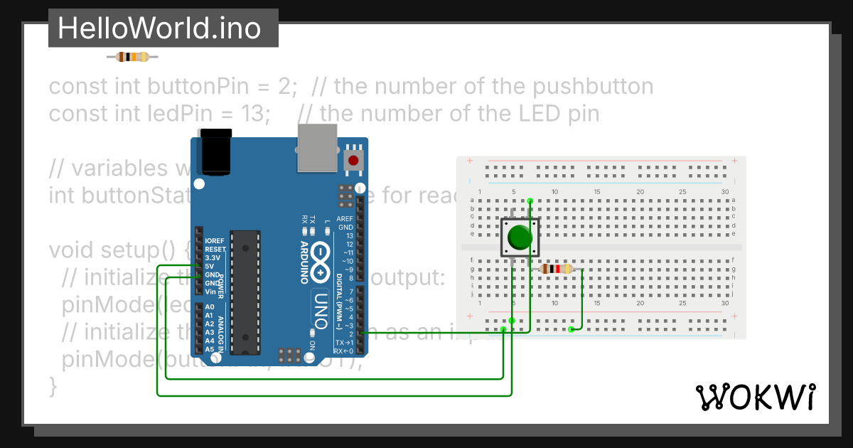 led blink - Wokwi ESP32, STM32, Arduino Simulator