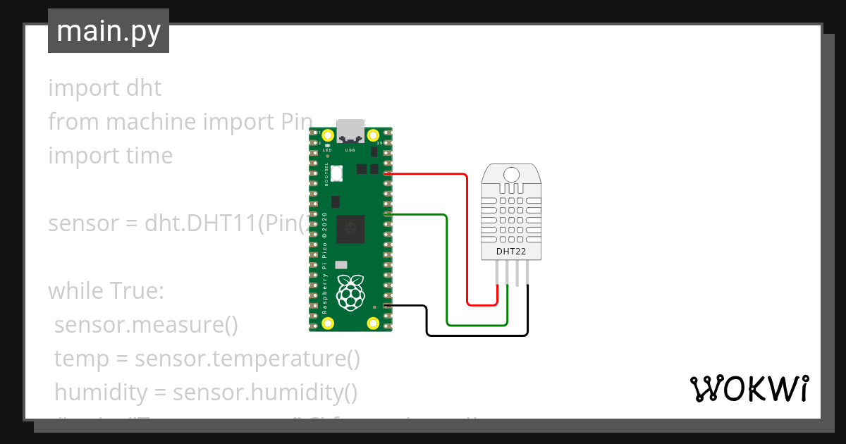 Micropython menyalakan lampu - Wokwi ESP32, STM32, Arduino Simulator