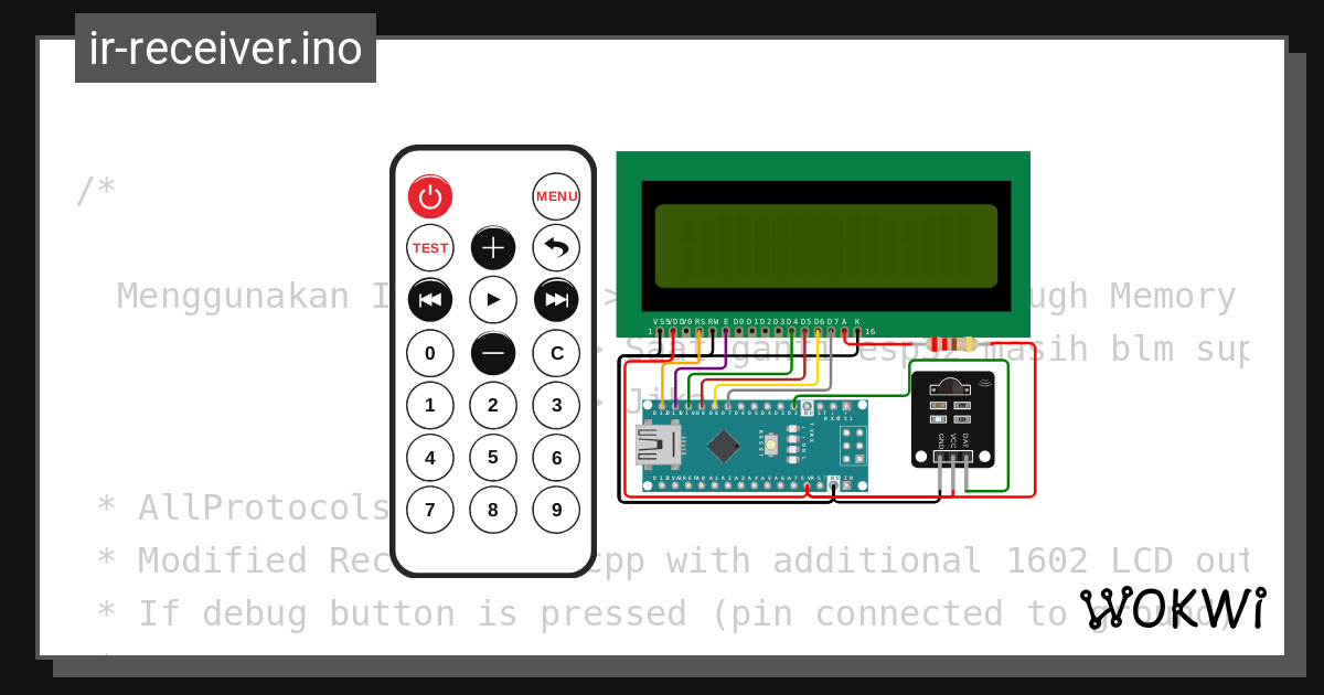 Ir Receiver V2 I2c Lcd Err Wokwi Esp32 Stm32 Arduino Simulator 0767