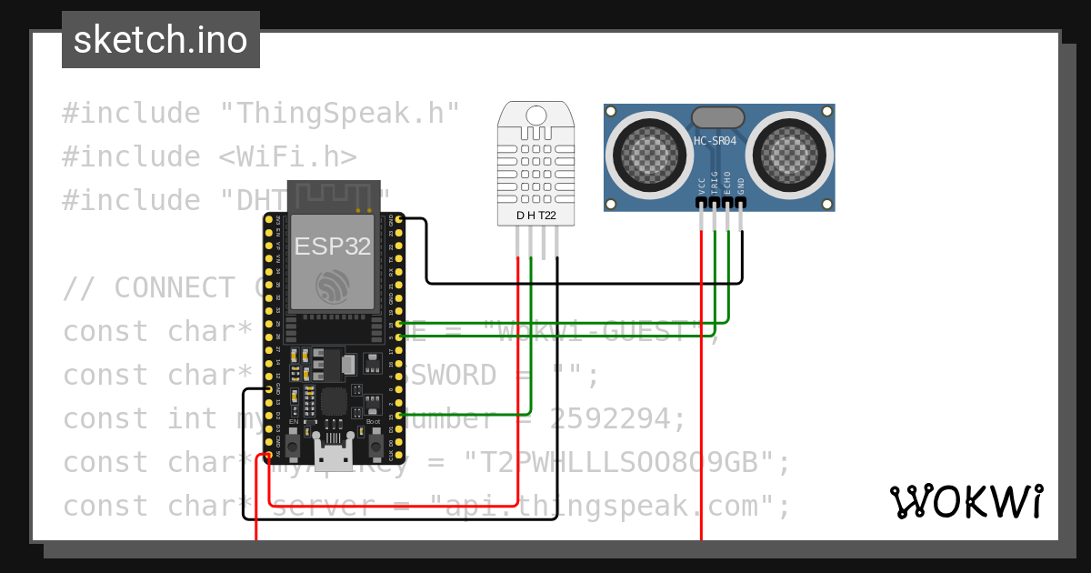 Dht Sensor With Distanceandre Ramadhan10822002 Wokwi Esp32 Stm32 Arduino Simulator