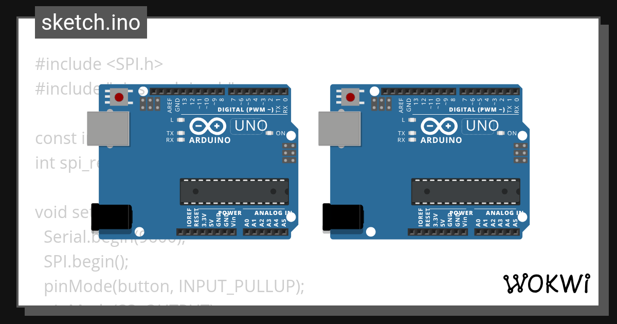 SPI_master - Wokwi ESP32, STM32, Arduino Simulator