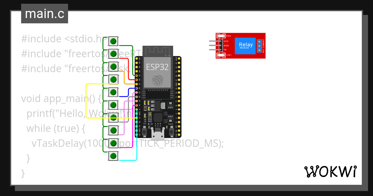 esp32 10 channel - Wokwi ESP32, STM32, Arduino Simulator