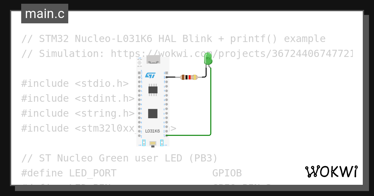 St Nucleo L031 Sampathcopy Wokwi Esp32 Stm32 Arduino Simulator