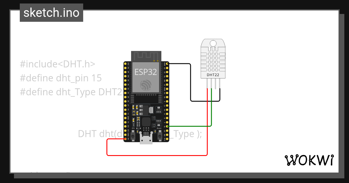 DHT22-RC - Wokwi ESP32, STM32, Arduino Simulator