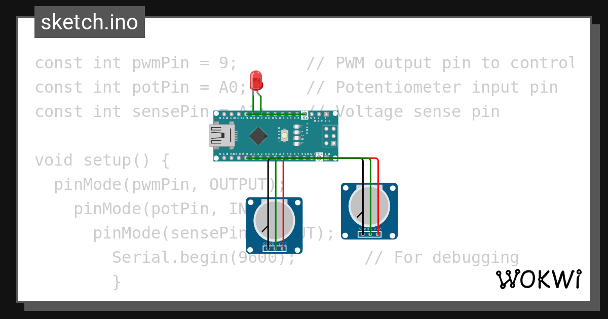 Automatic Pmw Voltage Controller Wokwi Esp32 Stm32 Arduino Simulator 7145